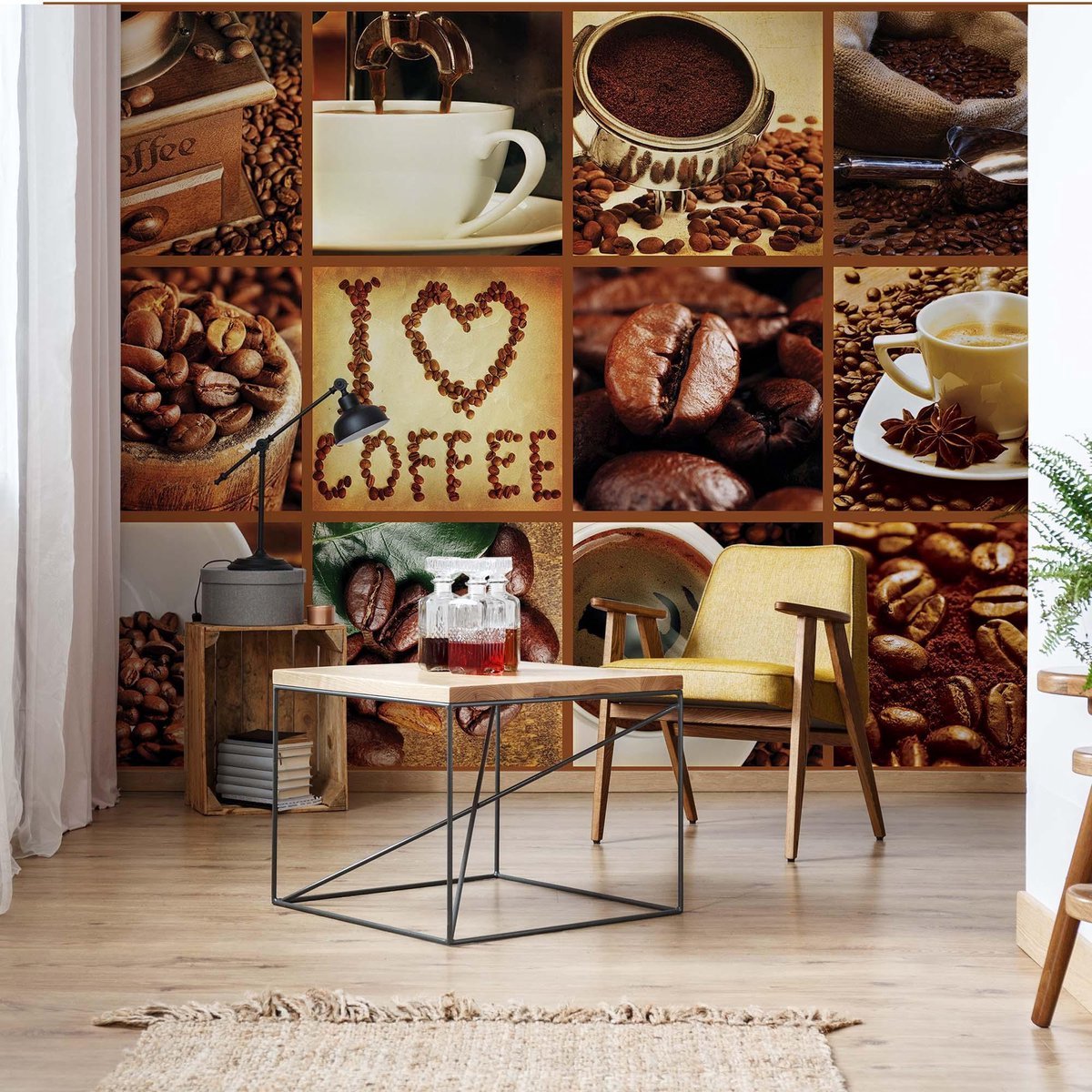 Fotobehang - Vlies Behang - Koffie - I Love Coffee Collage - Horeca ...