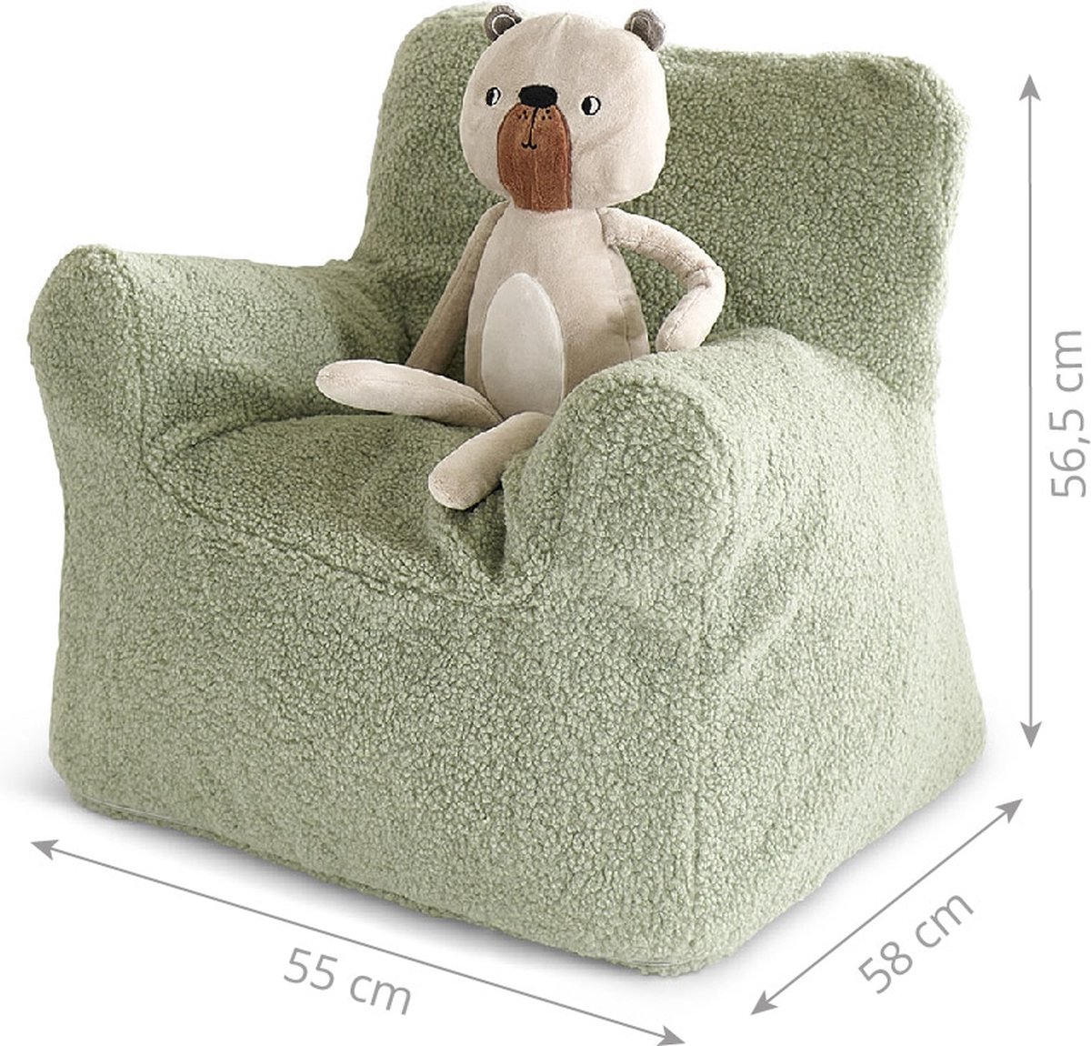 Petite Amélie ® Teddy Zitzak Kind - Kinderfauteuil (1-4 jaar) - Wasbare ...