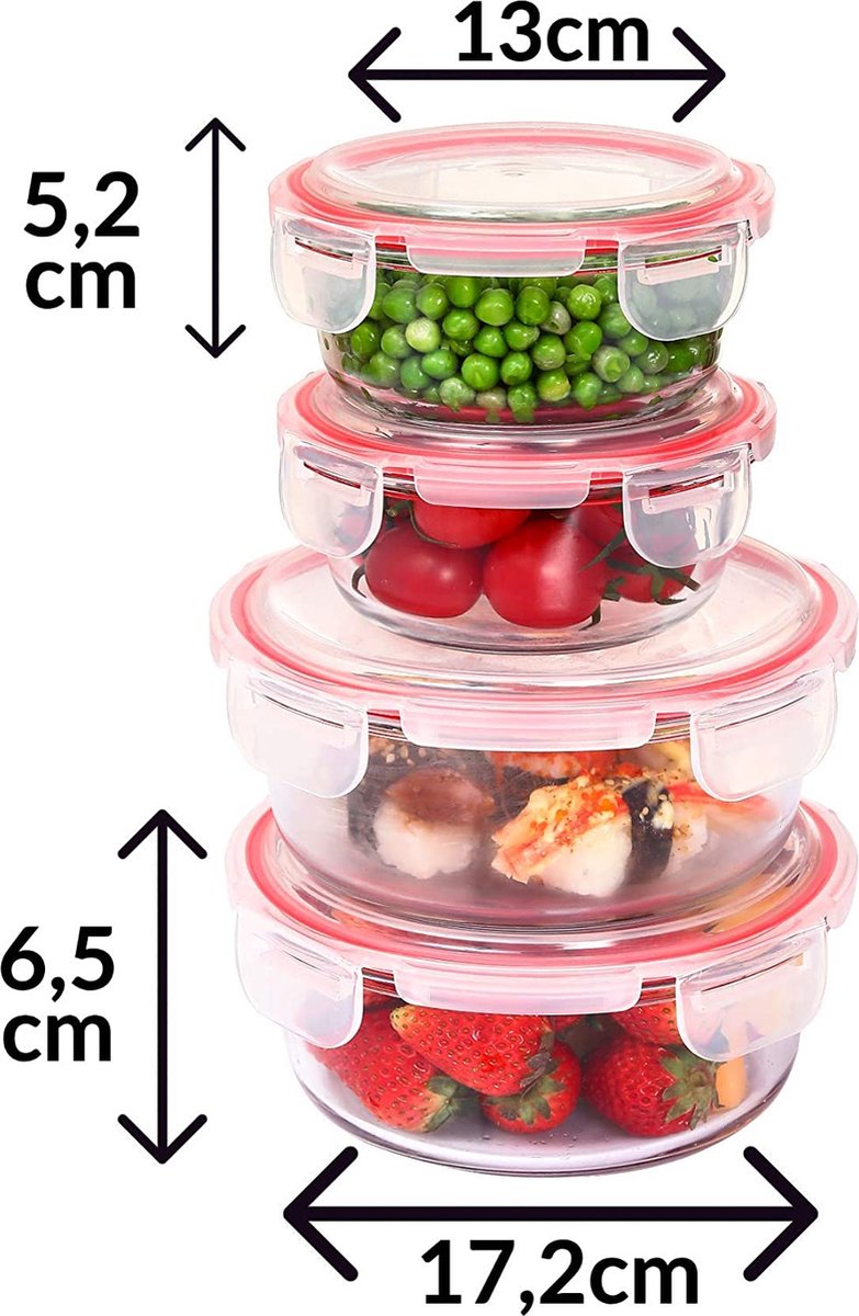 voedselopslagcontainer / Glass Food Storage Containers - Luchtdicht ...