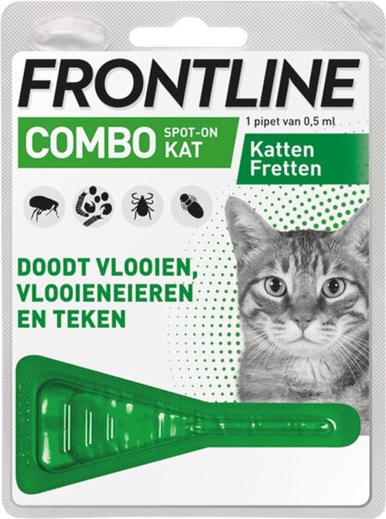 FRONTLINE COMBO KAT ANTI-VLOOIEN- EN TEKEN | bol
