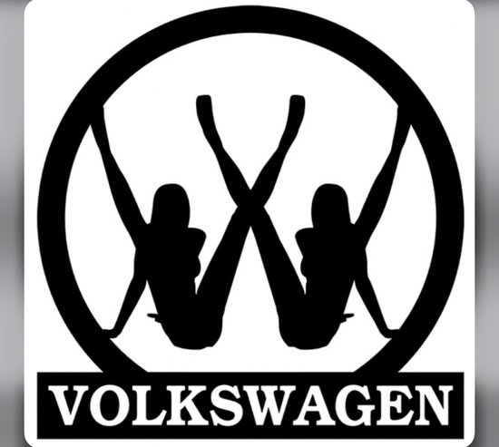 sexy volkswagen autosticker muursticker raamsticker laptopsticker zwart ...