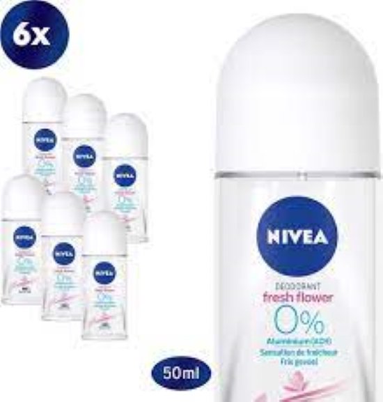 Nivea Deo Roller - Fresh Flower 6 x 50 ml | bol.com