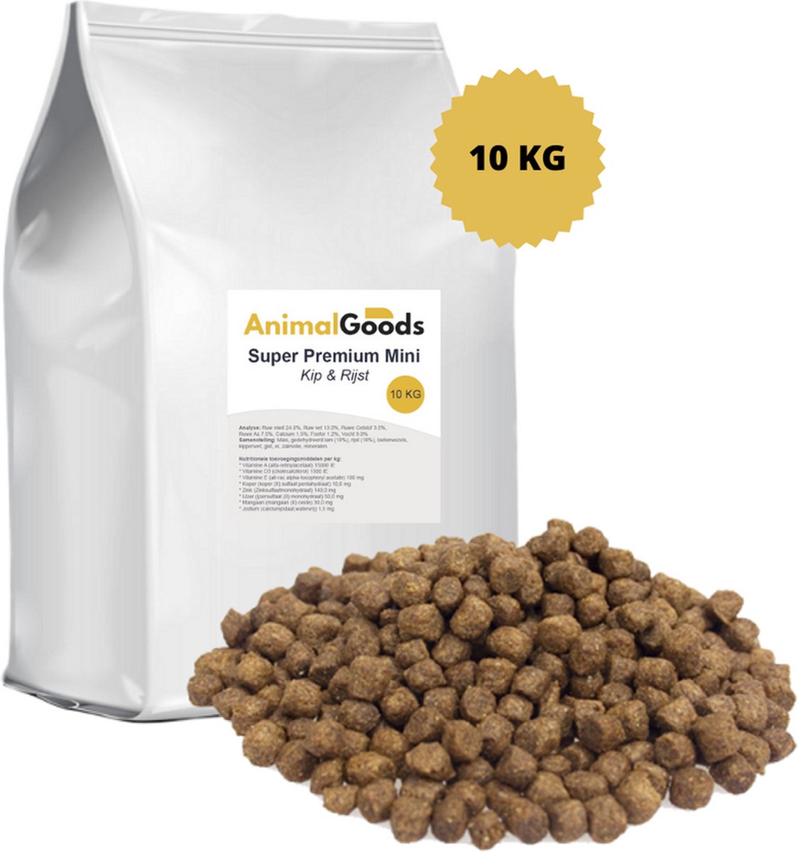 Kip & Rijst Brokken - Hondenvoer - Droogvoer honden - Mini brok -Hondenbrokken -... | bol.com