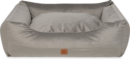 Alex hondenbed - XL - grijs - velours - fluffy hondenmand - velvet ...