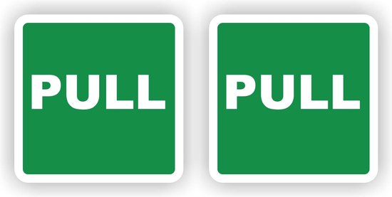 PULL, sticker set 2 stickers. | bol