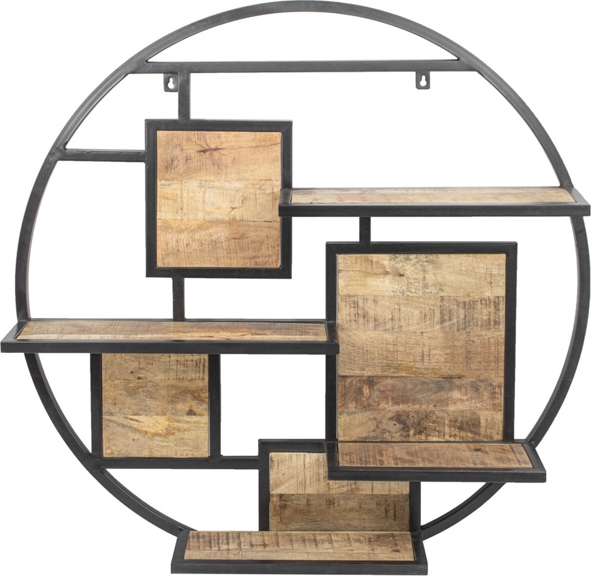 Vtw Living - Wandrek Rond Mangohout - Wandplank - Industrieel - 100 cm ...