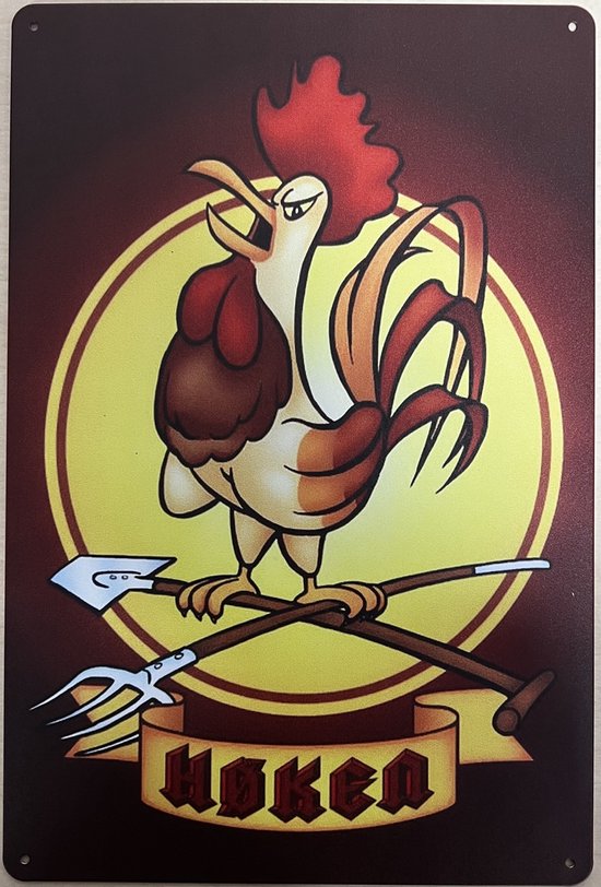 Hoken Normaal Reclamebord van metaal METALEN-WANDBORD - MUURPLAAT - VINTAGE - RETRO -... | bol