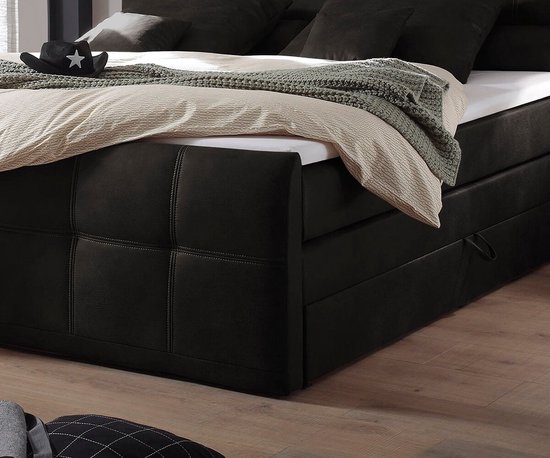 Boxspring bed Belle compleet 140X200 met opbergruimte matras en topper ...