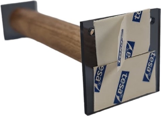 Wc Rol Houder Zwart/Hout Hangende Toiletrolhouder zelfklevend | bol