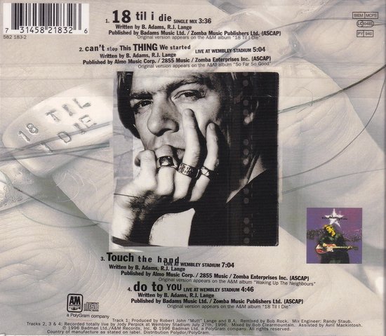 18 Til I Die, Bryan Adams | Muziek | bol