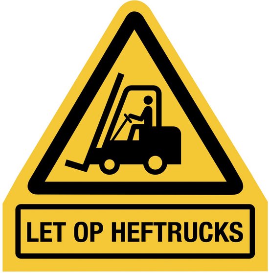 Vloersticker let op heftrucks 300 mm | bol