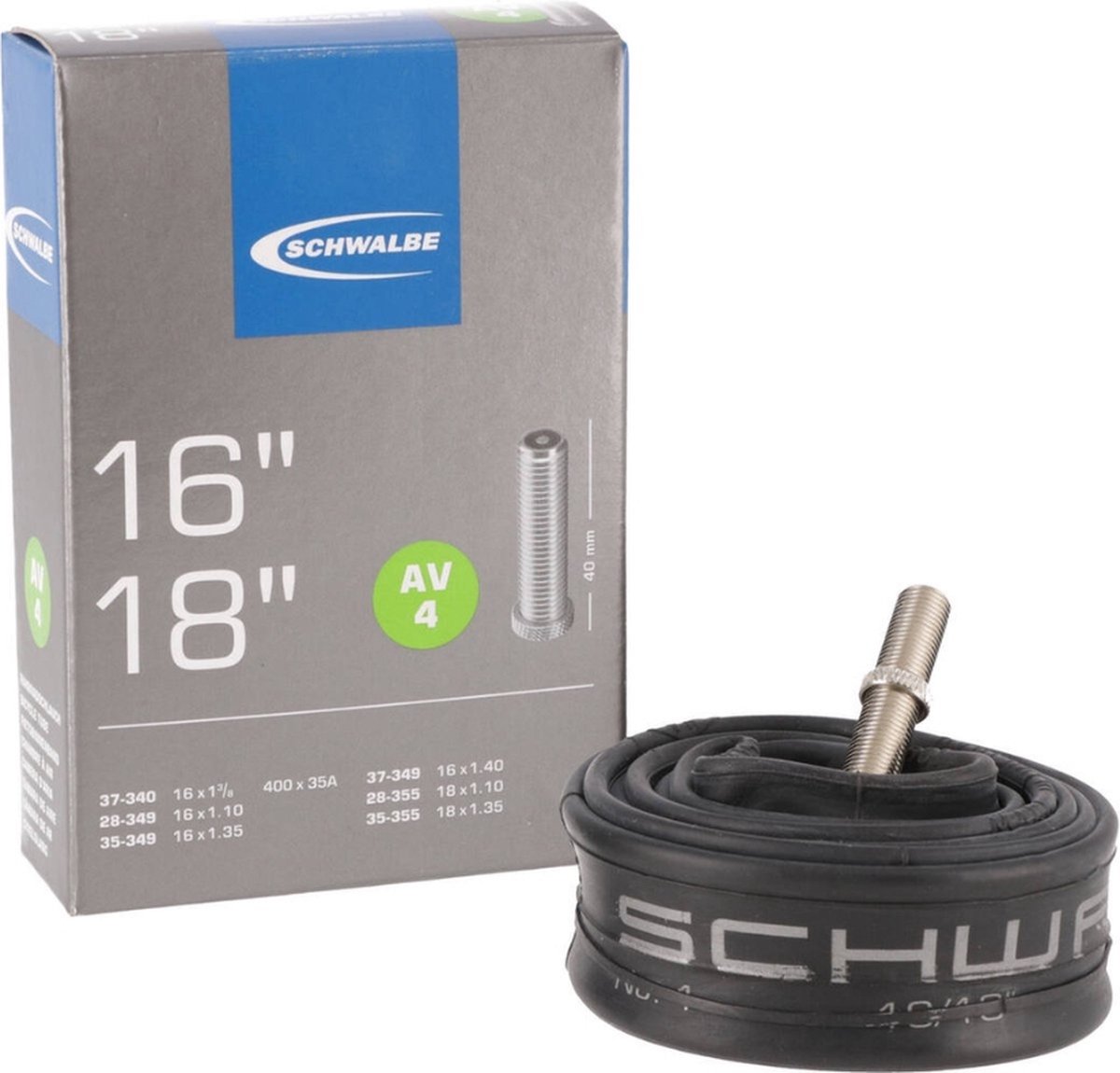 Schwalbe Binnenband - AV4 - 16 inch x 1 3/8 - 18 x 1.35 - Auto Ventiel ...