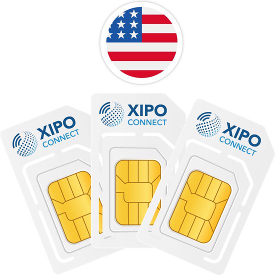 Data Simkaart Amerika - XIPO CONNECT Prepaid Data Only Sim Verenigde ...