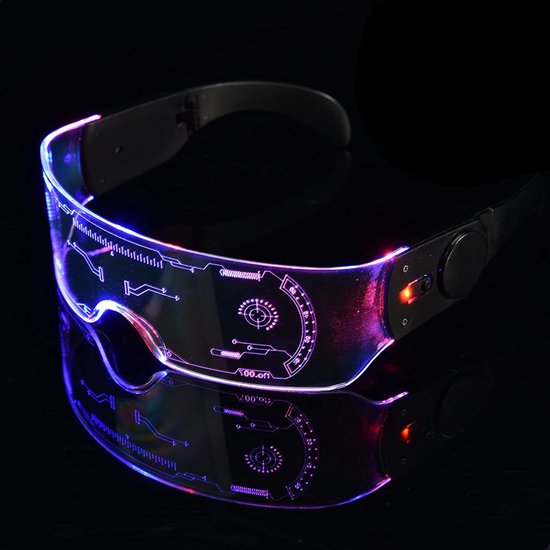 Partizzle Lichtgevende Festival Rave Bril - Inklapbaar Model - Heren ...