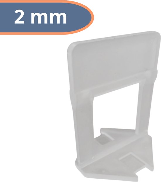 DTG Tegelclips - Nivelleersysteem voor tegel - 2 mm - 250 stuks | bol