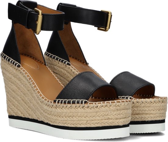See By Chloé Glyn High Sandalen - Met Sleehak - Dames - Zwart - Maat 39 ...