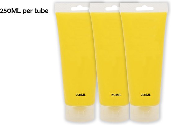 Acrylic verf 250 ML per tube in de verpakking 3 stuks - Watervaste verf ...