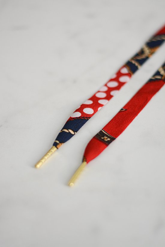 Schoenveters met sjaalprint rood - veters voor schoenen veters voor ...