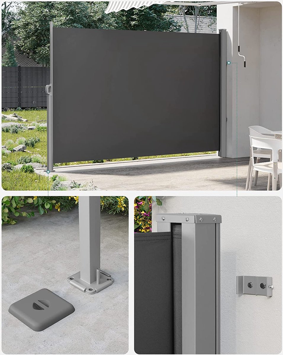 Uittrekbaar Tuinscherm - Windscherm - Zijscherm voor in de Tuin ...