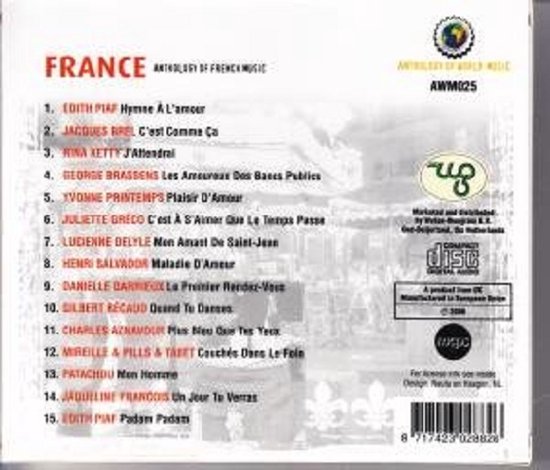 Anthology of French Music, Various | Muziek | bol