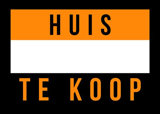Bord polystyreen "Huis te koop" | 40 x 30 cm | Ideaal voor buiten | For ...