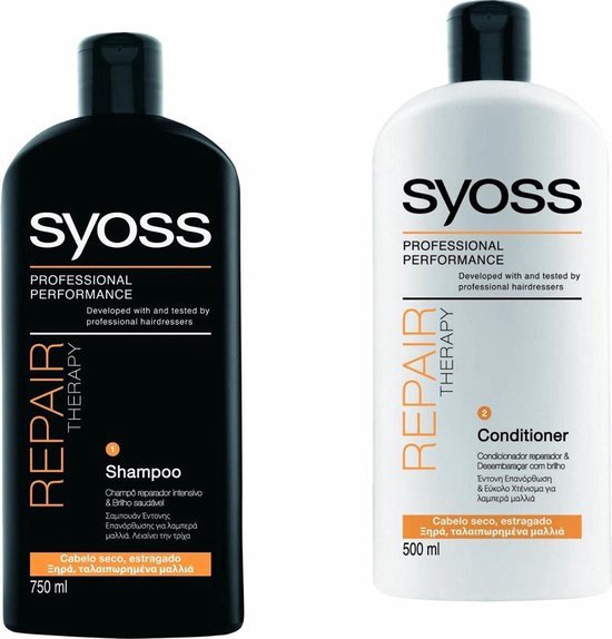 Syoss Repair Therapy Shampoo en Conditioner 2 x 500 ml | bol