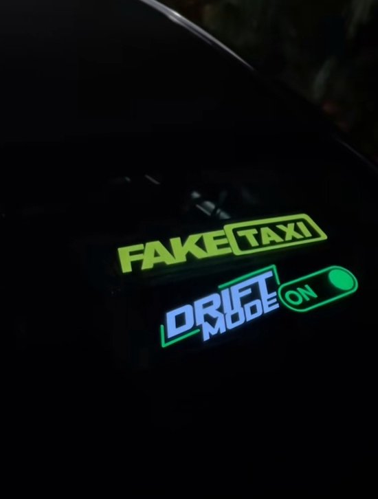 Led Panel FAKE TAXI voor auto (AND BIG BOYS);) JDM ,Drift,Street Race ...