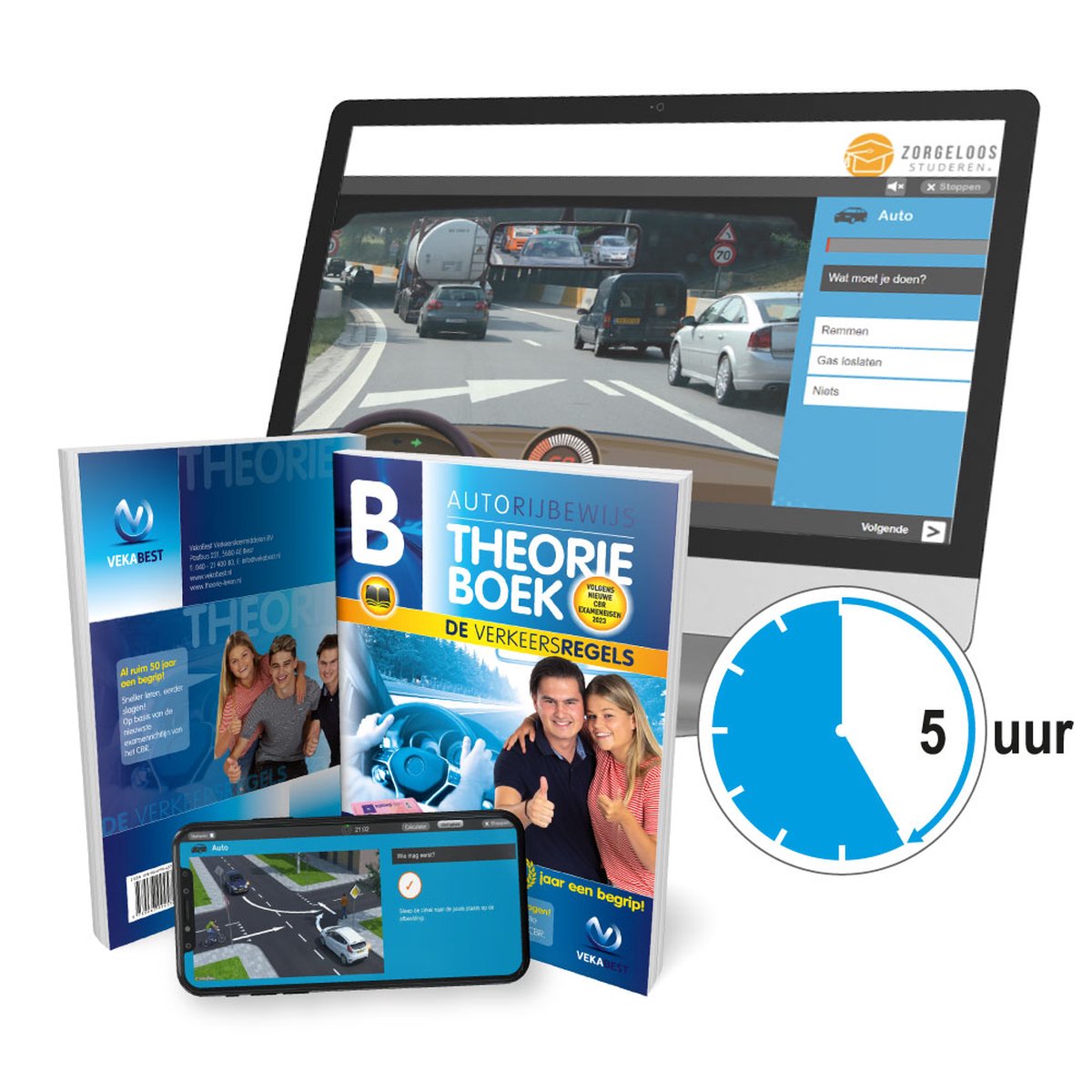 Auto Rijbewijs B Theorieboek 2023 met 2500 Vragen en 40 Theorie Examens, VekaBest |... | bol.com