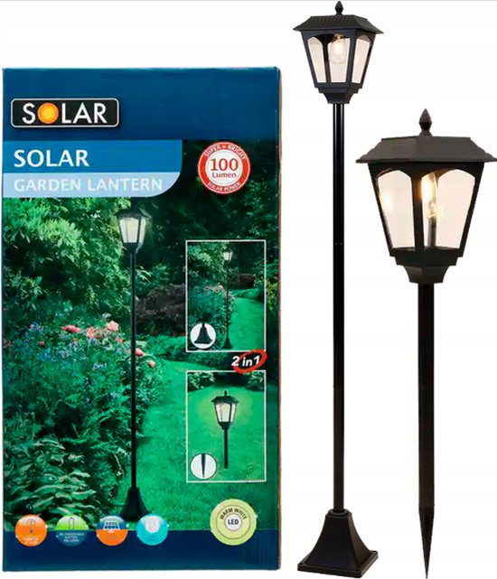 Solar lantaarn buiten - Tuinlantaarn - Tuindecoratie | bol.com