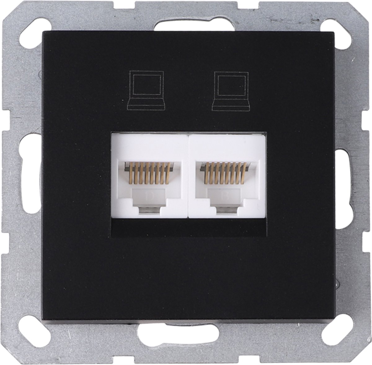 Q-Link S-Line contactdoos telefoon/data - inbouw - CAT5E - 2 x 8-polig ...