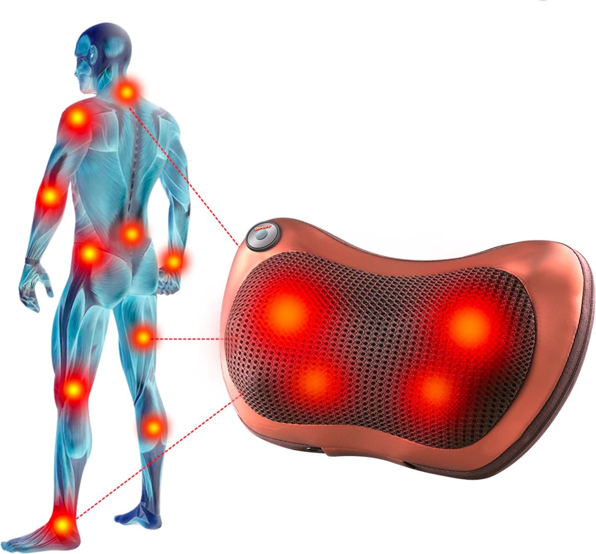 Massage Kussen - Luxe Massage Kussen - Nekmassage Kussen ...