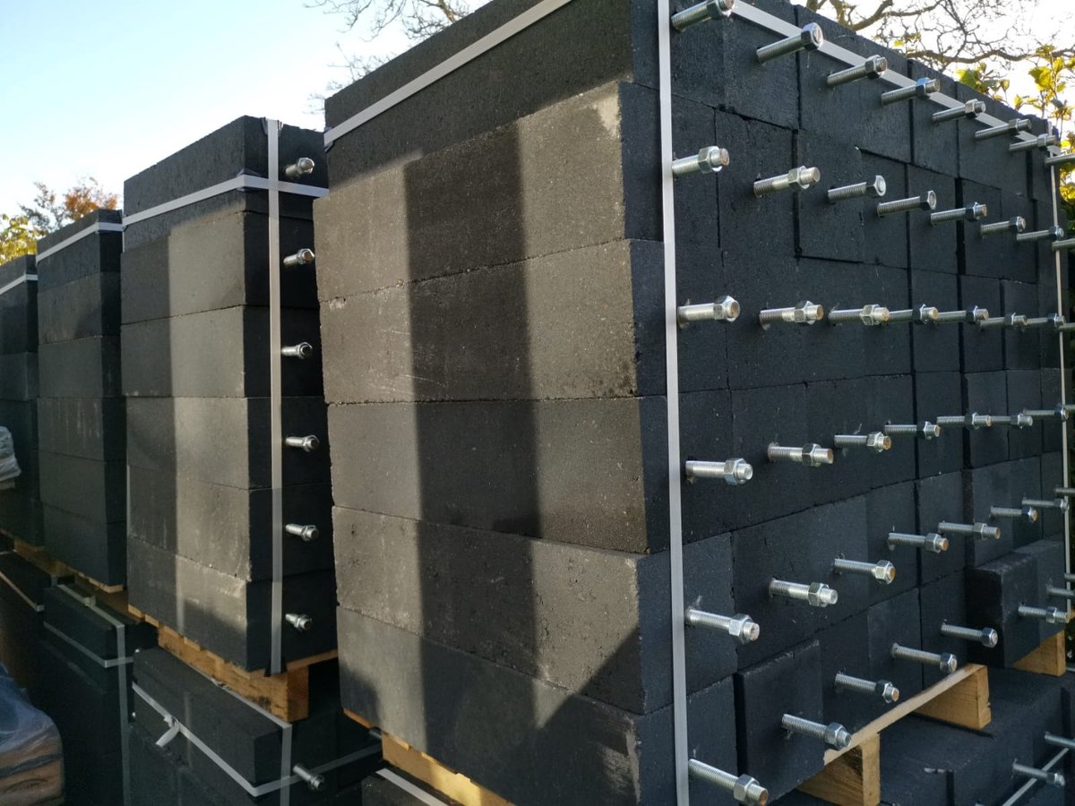 Betonpoer 15 x 15 x 60 - antraciet - INCLUSIEF stelplaat! | bol.com