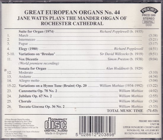 Great European organs no. 44 - Jane Watts bespeelt het Mander-orgel van ...