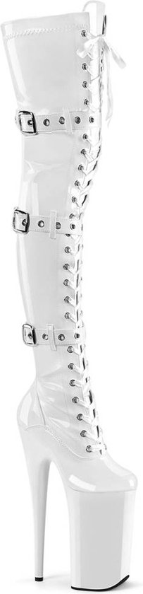 Pleaser - BEYOND-3028 Plateau Overknee Laarzen - US 11 - 41 Shoes - Wit ...
