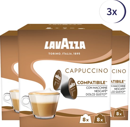 Lavazza Cappuccino Capsules - Geschikt voor Dolce Gusto Apparaat - 16 ...
