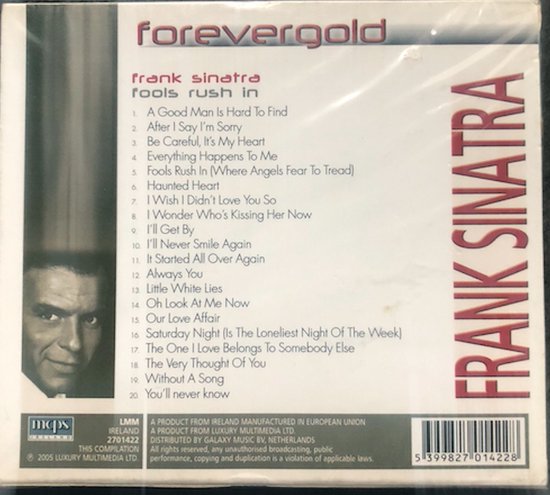 Frank Sinatra - Fools Rush In [Forever Gold], Frank Sinatra | CD (album) | Muziek | bol