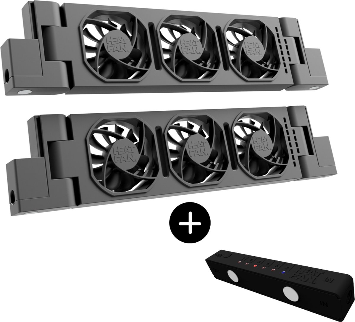 HeatFan 3 - Duo Set - Radiator Ventilator - Smart - Black Edition | bol.com
