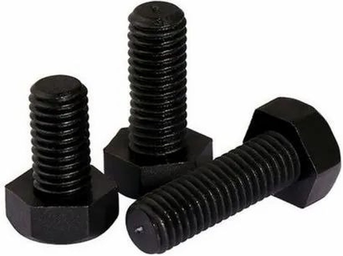 M10 Bout - 10 x 30mm - Klasse 8.8 - Zwart - 10 stuks | bol.com