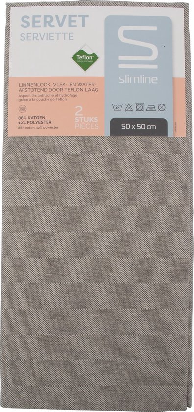 Slimline Prasel Servetten Grey Perla 2stuks | bol.com