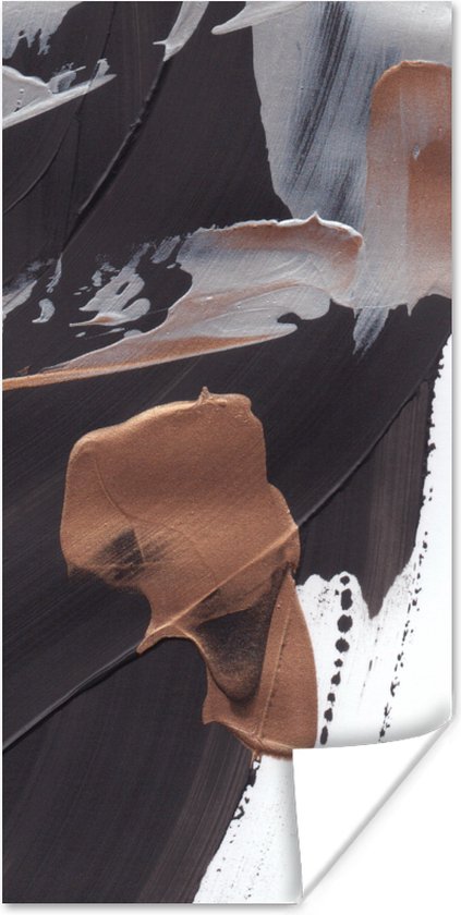 Poster Abstract - Verf - Goud - 20x40 cm | bol