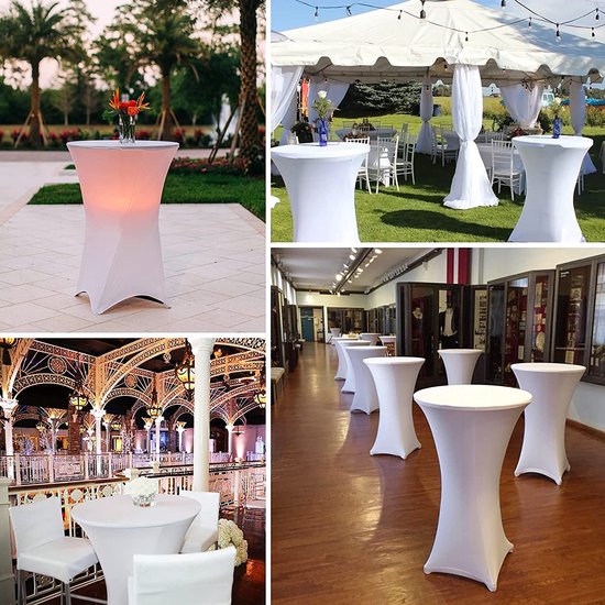 Statafel Hoes Set Van 2 - Statafelrok - Feestje - Ø 80 x 110 cm - van Heble® *** | bol