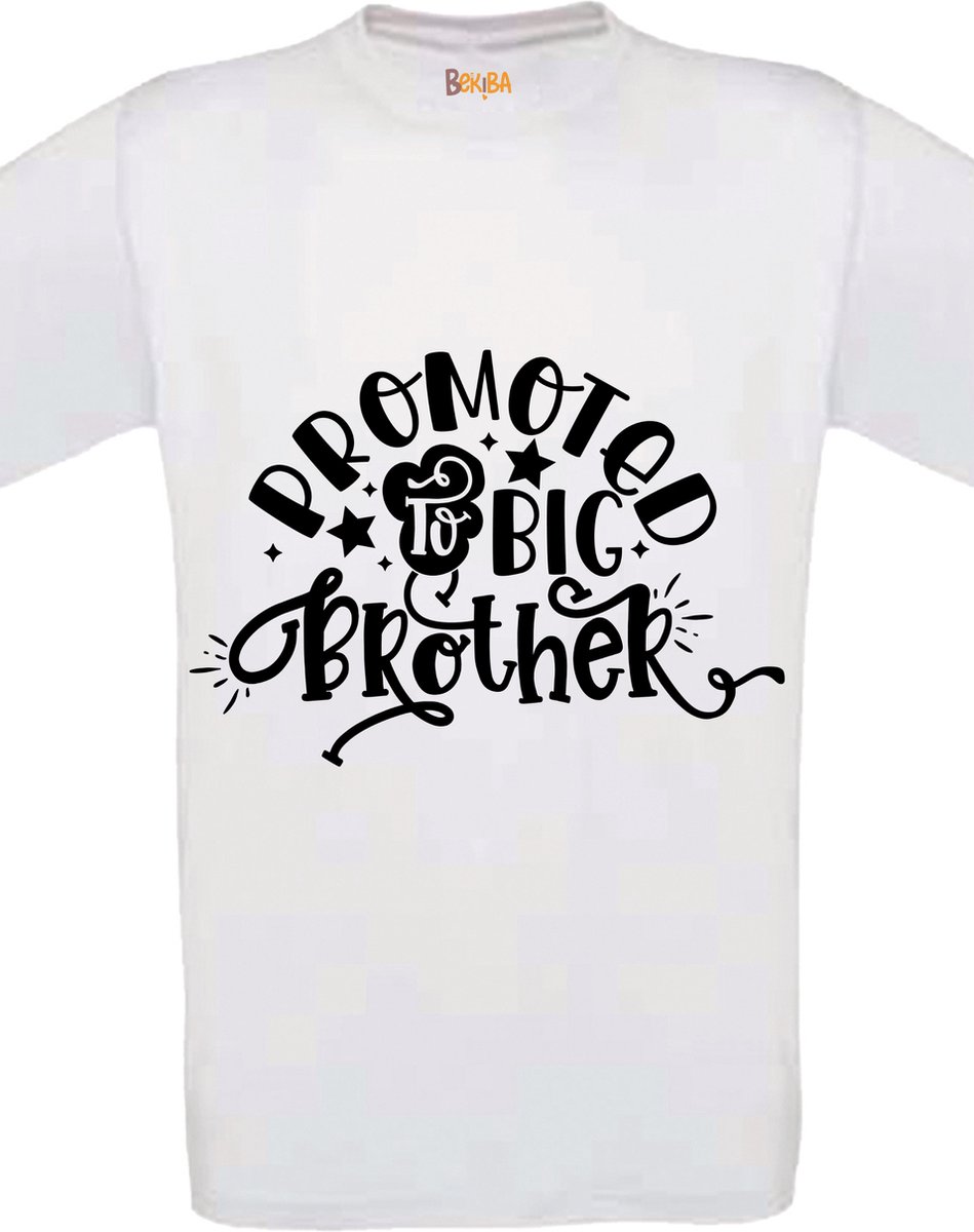 Grote broer - Kinder T-shirt - Wit - Maat 122 /128 - T-shirt leeftijd 7 ...