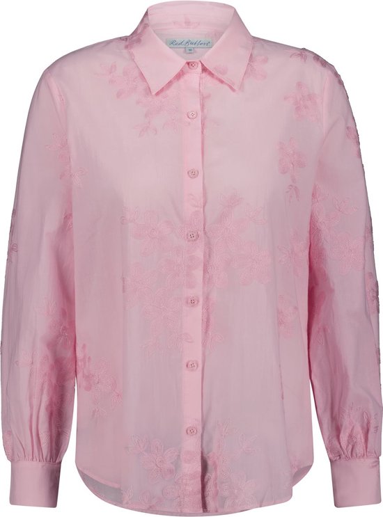 Red Button Blouse Bobie Blouse Shiny Flower Srb4025 Soft Pink Dames ...