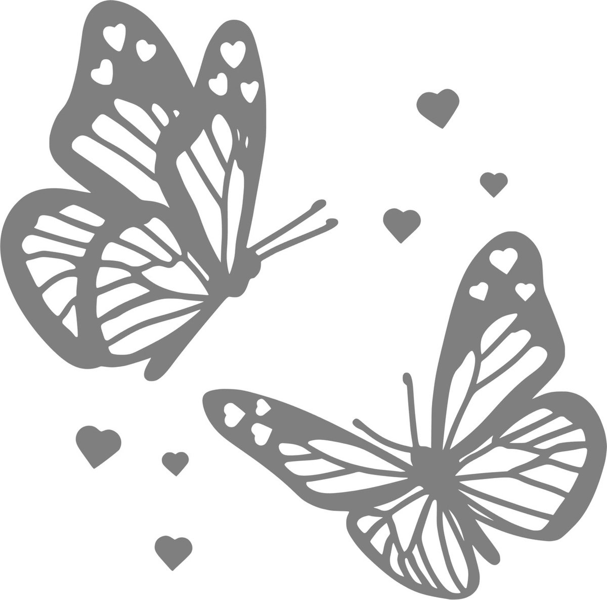 Sticker fenêtre 2 Papillons - Hartjes - Déco murale - Chambre d'enfant ...