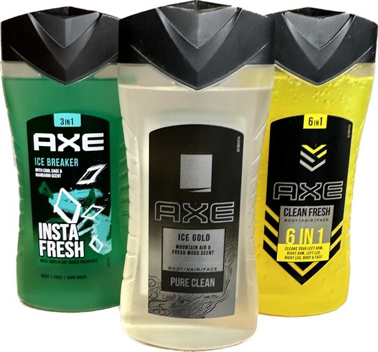 AXE Douchegel Mix - Ice Breaker / Ice Gold / Clean Fresh | bol.com