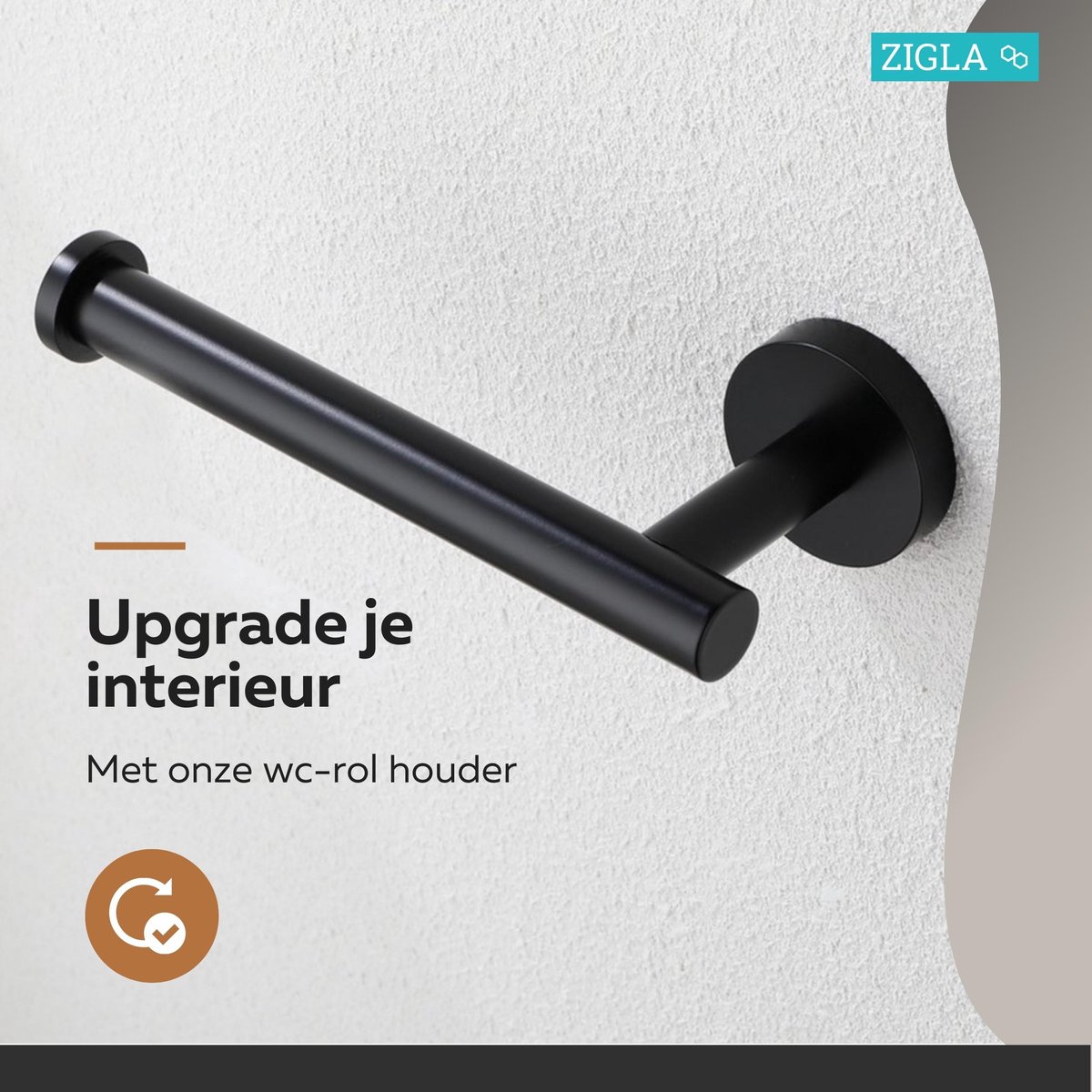 Zigla - WC Rolhouder – Toiletrolhouder – Toiletpapierhouder - WC Rol ...