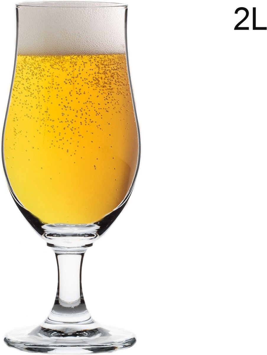 TEN Verre à bière Crystal 2L de haute qualité sur pied - Verre à Verres à bière... | bol.com
