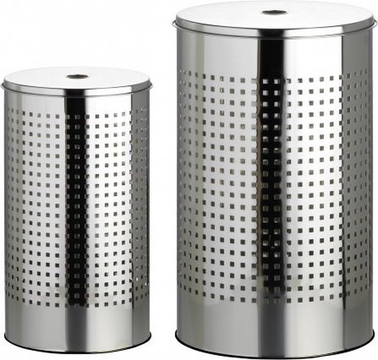 Laodikya Home Wasmand set - 2 Stuks - ronde wasmanden met deksels -RVS ...