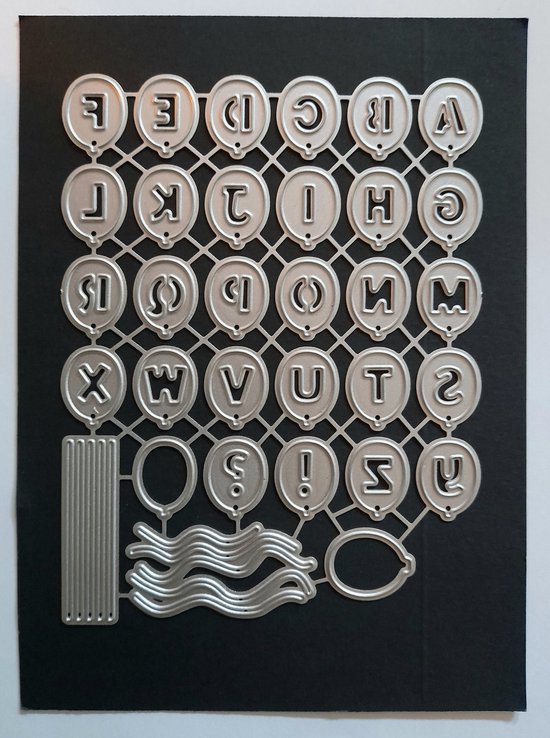 Metalen snijmal - Alfabet - letter in ballonnetje - letters - stans mes ...