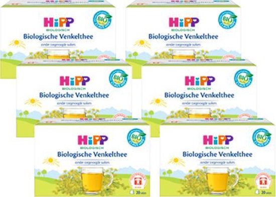 HiPP BIO thee vanaf 4 maanden - Biologische Venkelthee - 6 stuks 30gr ...